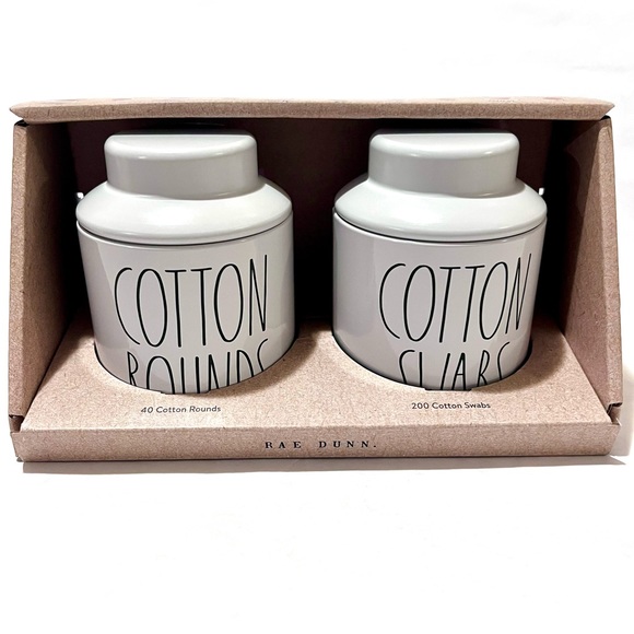 Rae Dunn | Makeup | Rae Dunn 4 Cotton Rounds And 200 Cotton Swabs Tin ...